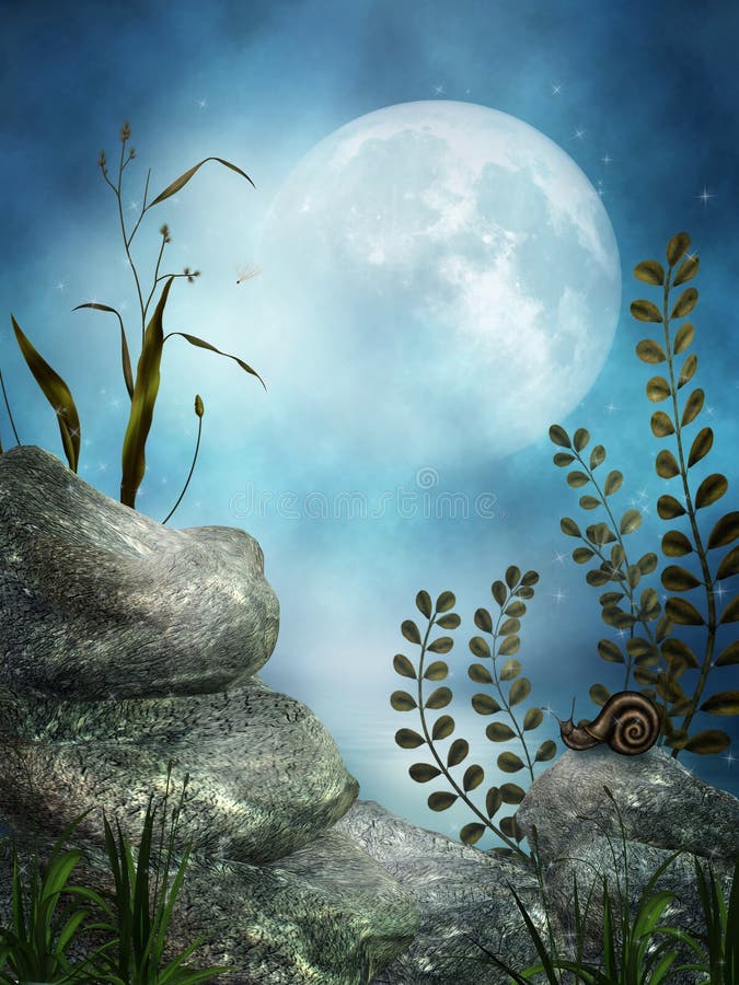 Fantasy rocks stock illustration. Illustration of blue - 20963145