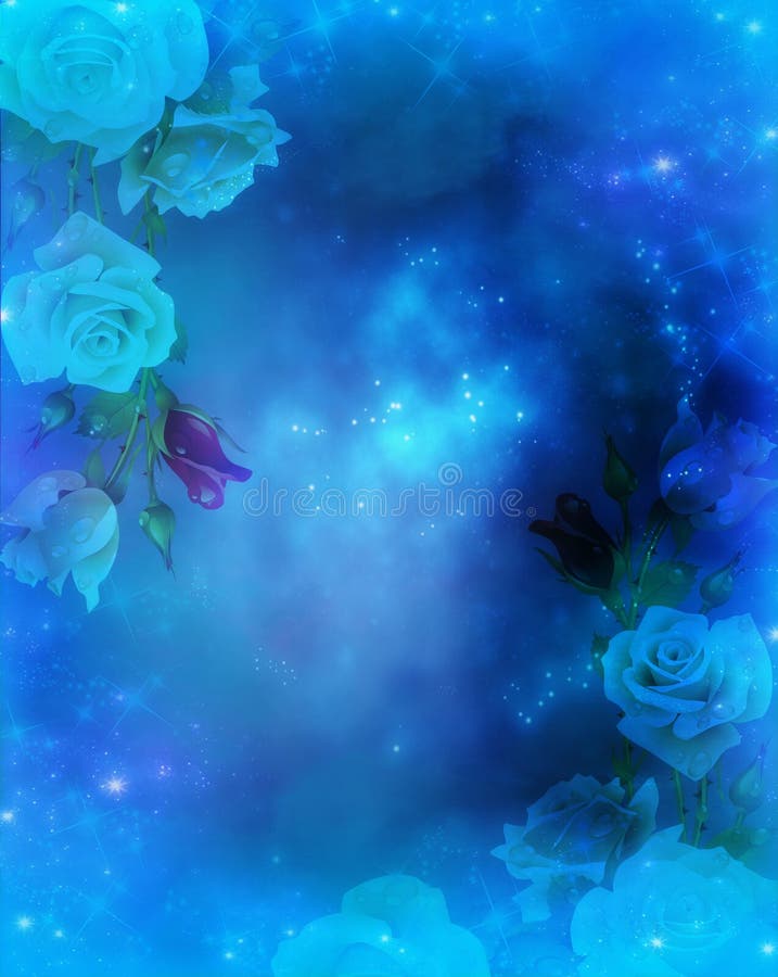 Fantasy Rose background stock illustration. Illustration of romance ...