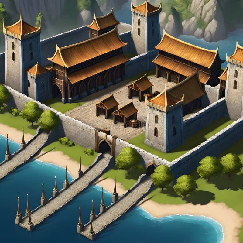 Fantasy RPG Map Ndash Fort Gallants Grand Elven E Distritos Humanos ...