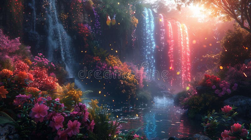 A Fantasy Scene with Mythical Creatures Celebrating Pride in a Vibrant ...
