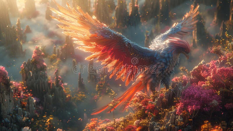 A Fantasy Scene with Mythical Creatures Celebrating Pride in a Vibrant ...