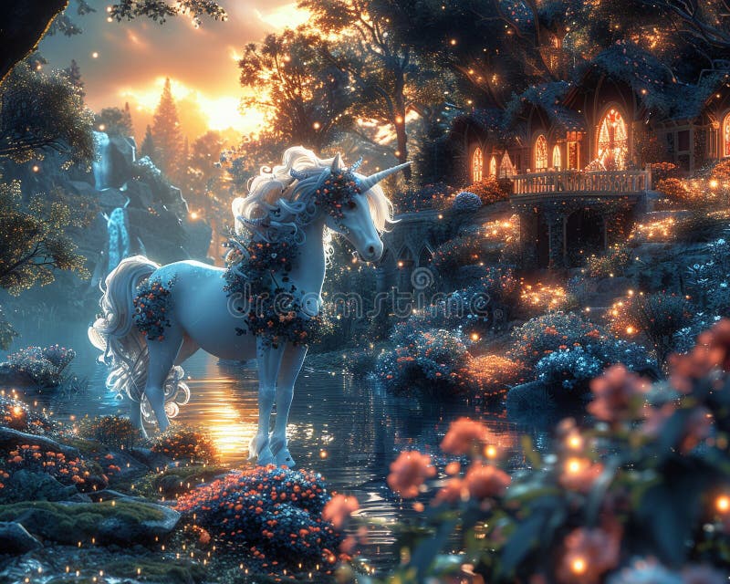 A Fantasy Scene with Mythical Creatures Celebrating Pride in a Vibrant ...