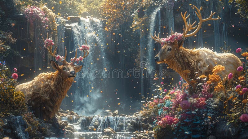 A Fantasy Scene with Mythical Creatures Celebrating Pride in a Vibrant ...