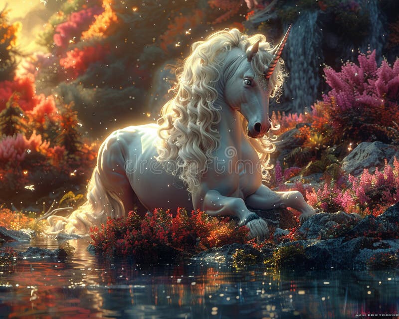 A Fantasy Scene with Mythical Creatures Celebrating Pride in a Vibrant ...