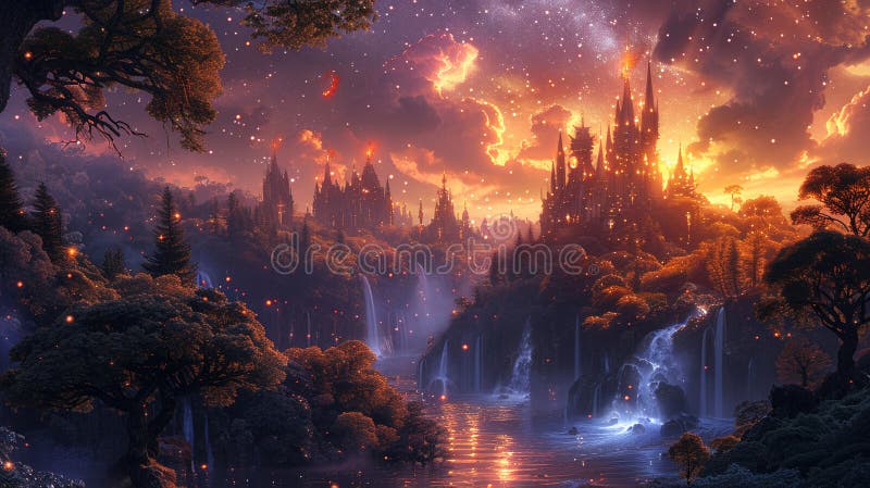 A Fantasy Scene with Mythical Creatures Celebrating Pride in a Vibrant ...