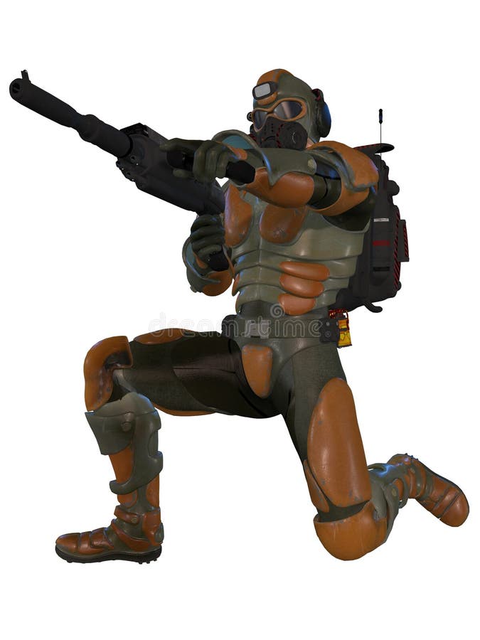 Fantasy Science Fiction Figure Stock Illustration - Illustration of ...