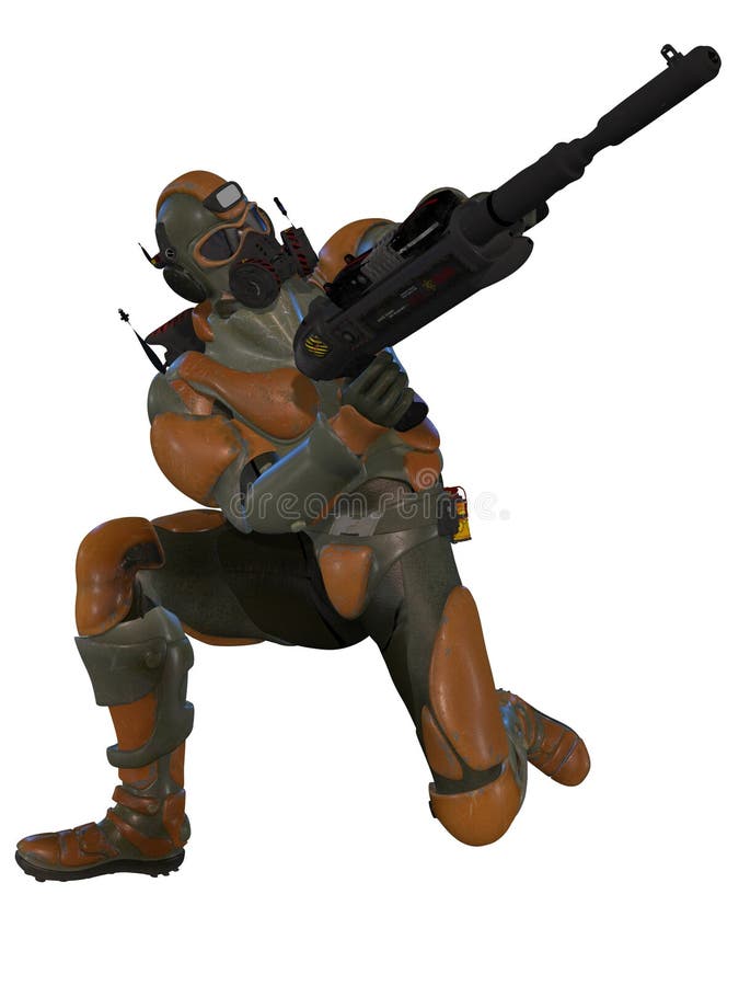 Fantasy Science Fiction Figure Stock Illustration - Illustration of ...