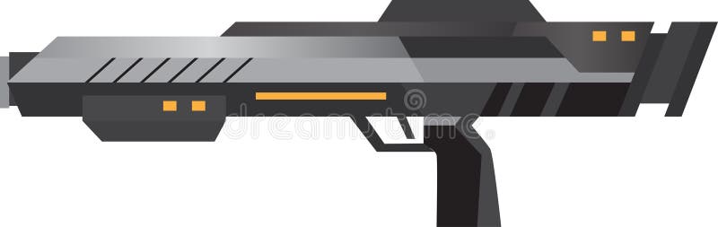Fantasy Science Fiction Long-range Rifle Stock Vector - Illustration of ...