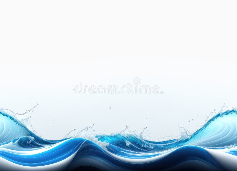 Fantasy Sea Wave Pattern, Seamless, Tileable, Blue Colored Water, White ...