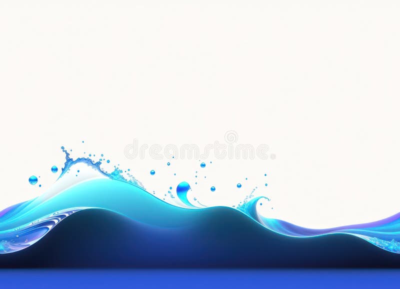 Fantasy Sea Wave Pattern, Seamless, Tileable, Blue Colored Water, White ...
