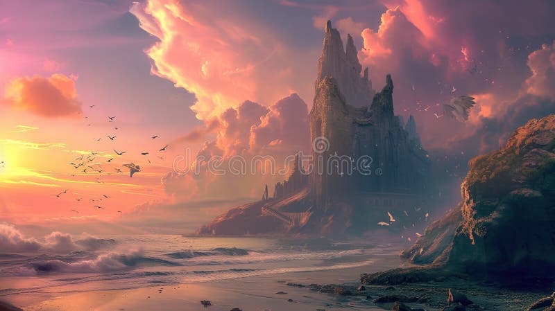 A Fantasy Seascape that Captivates with Its Magical Ambiance and ...