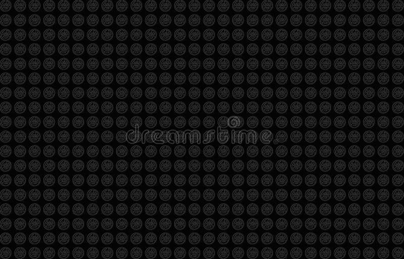 Fantasy Silhouette of Hexagons and Triangles in a Circle, Background ...