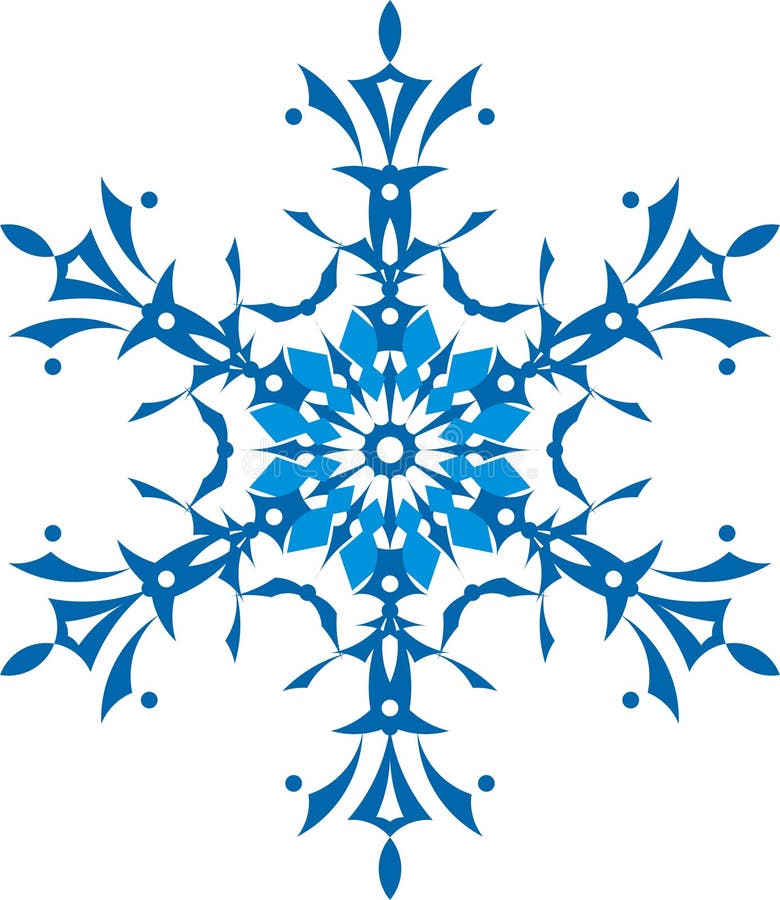 Fantasy Snowflake Vector Illustration. Stock Vector - Illustration of ...