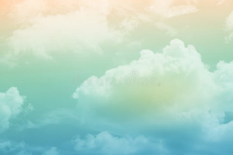 Fantasy Sky and Cloud with Pastel Gradient Color Stock Photo - Image of ...