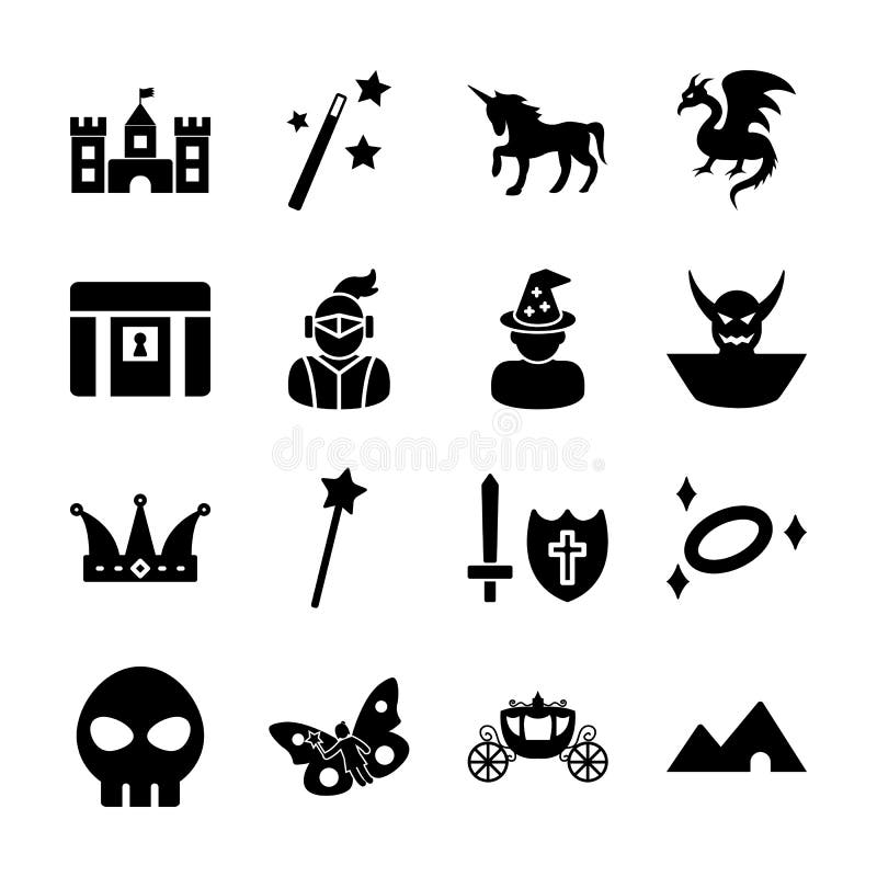 Fantasy solid icon stock vector. Illustration of devil - 158763301