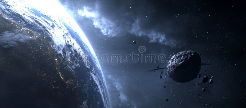 Fantasy Space Landscape with Stars and Nebulae in Deep Space Stock ...