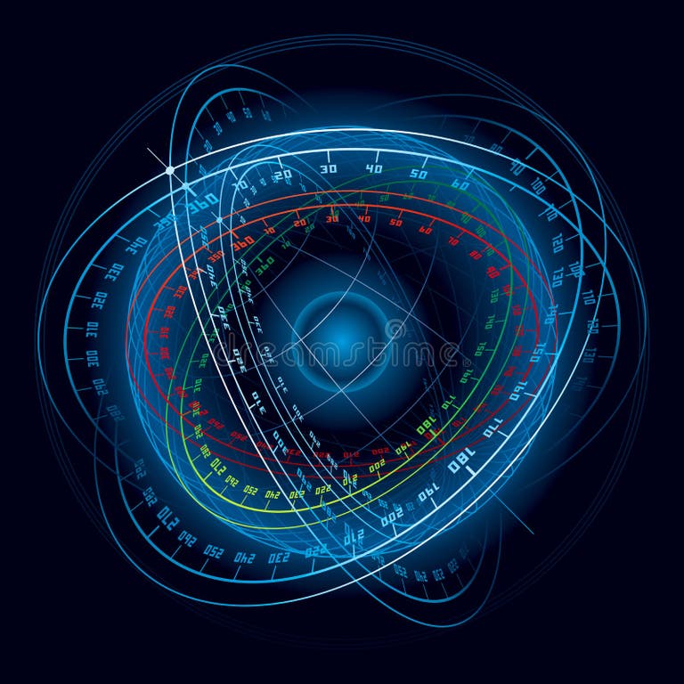 Fantasy Space Navigation Sphere. Stock Vector - Illustration of fantasy ...