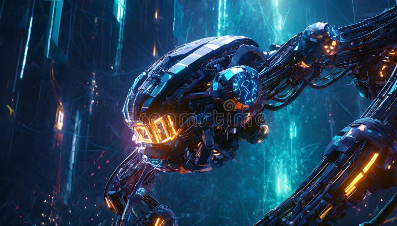 Fantasy space robot stock illustration. Illustration of fantasy - 331356111