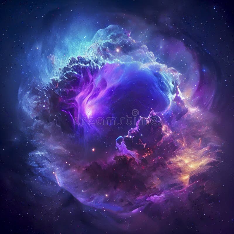 Fantasy Space Sky with Beautiful Stars and Galaxies, Illustration Stock ...