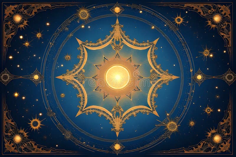 A Fantasy Star Map Illustrating Celestial Realms, Divine Kingdoms, and ...