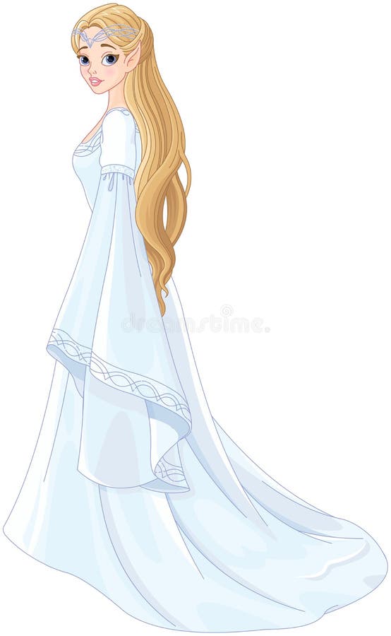 Fantasy Style Elf Princess stock vector. Illustration of illustrations ...