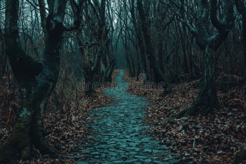 This Fantasy Surreal Illustration Shows a Spooky Pathway through an ...