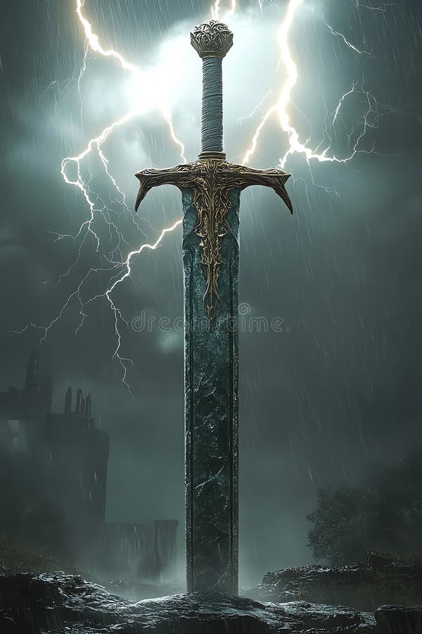 Fantasy Sword, AI Generated Stock Illustration - Illustration of ...