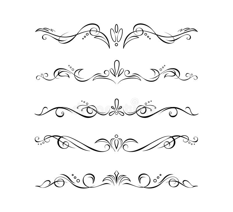 Fantasy Text Delimiters, Borders or Vignettes Stock Vector ...