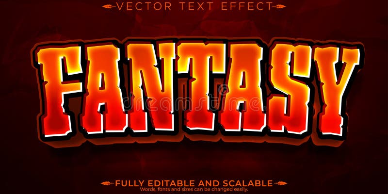 Fantasy Text Effect, Editable Cartoon and Mystical Customizable Font ...
