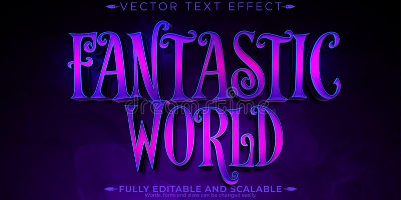 Fantasy Text Effect, Editable Enchantment and Mystical Customizable ...
