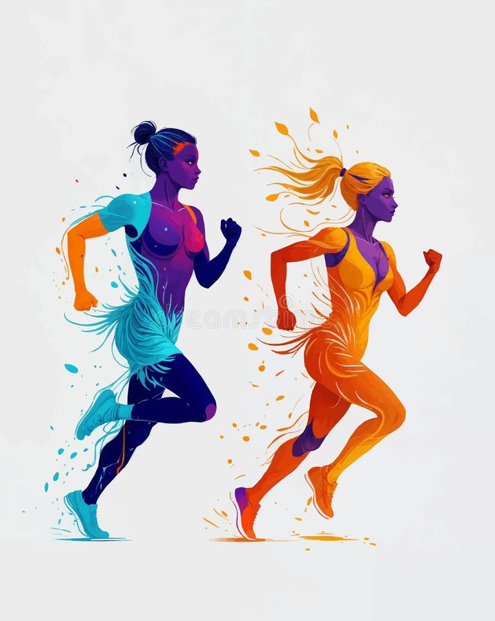 Fantasy on the Theme of Carnival Dancers. Stock Illustration ...