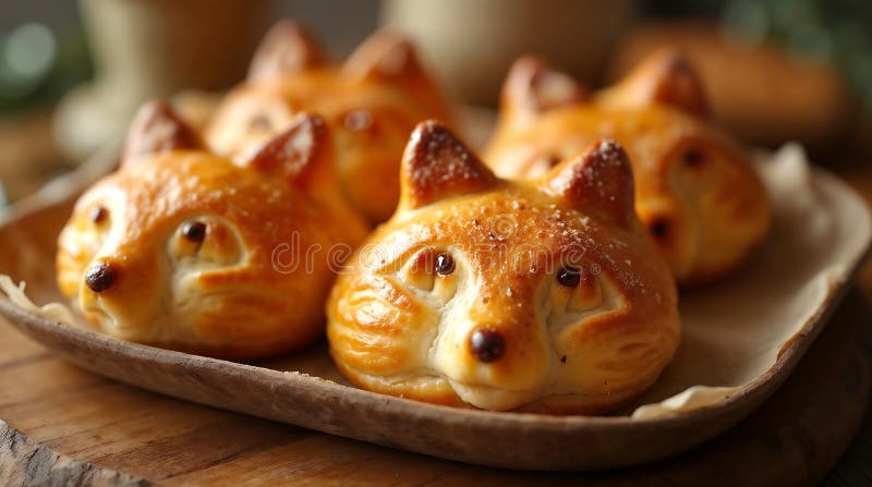 Fantasy-Themed Pastry Styled As a Sleeping Forest Fox Stock ...