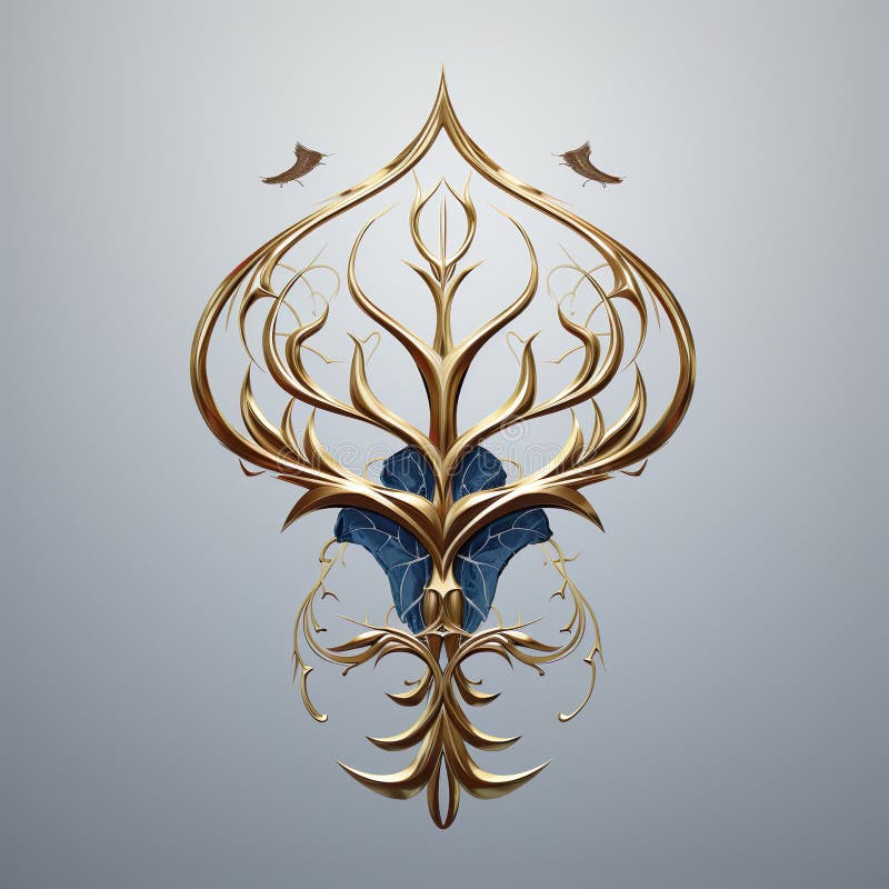 Fantasy Themed Stylish Logo with an Elven Theme Stock Illustration ...