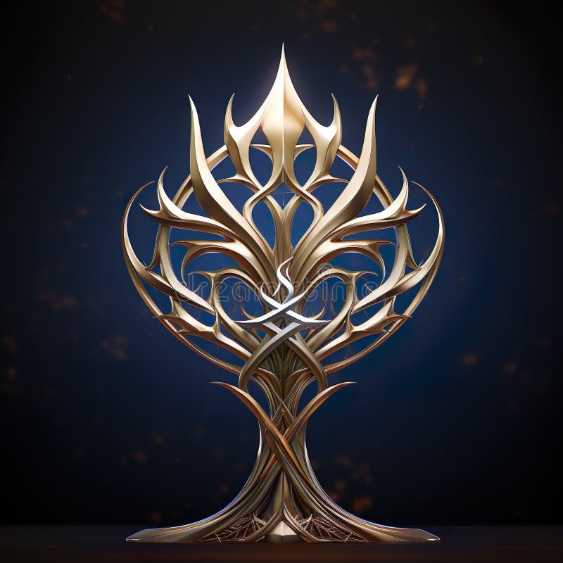 Fantasy Themed Stylish Logo with an Elven Theme Stock Illustration ...