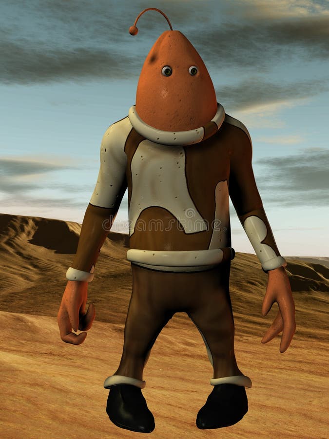 Fantasy Toon Alien stock illustration. Illustration of scary - 40729908