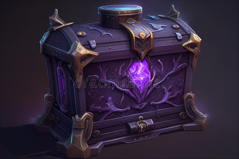 Fantasy Treasure Chest Isolated on White. AI Generative Illustration ...