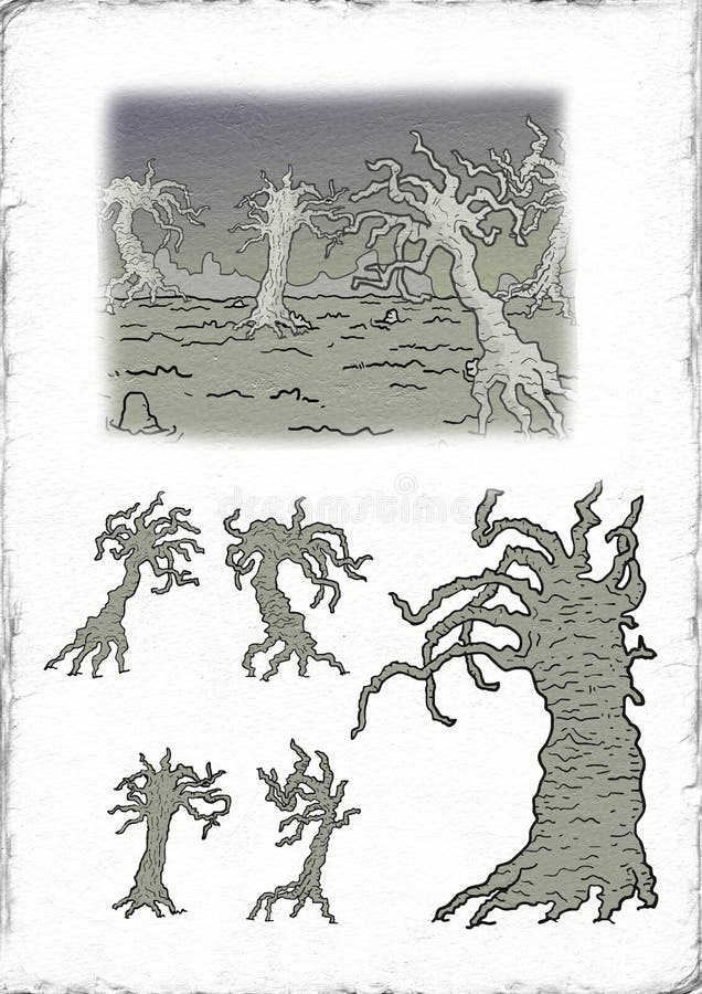 Fantasy tree stock illustration. Illustration of paper - 89783006