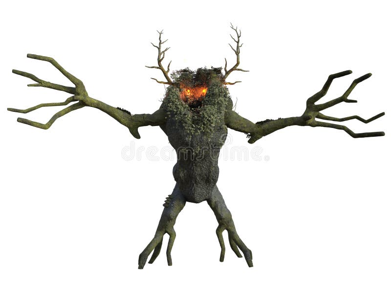 Fantasy tree ent stock illustration. Illustration of legend - 82622269