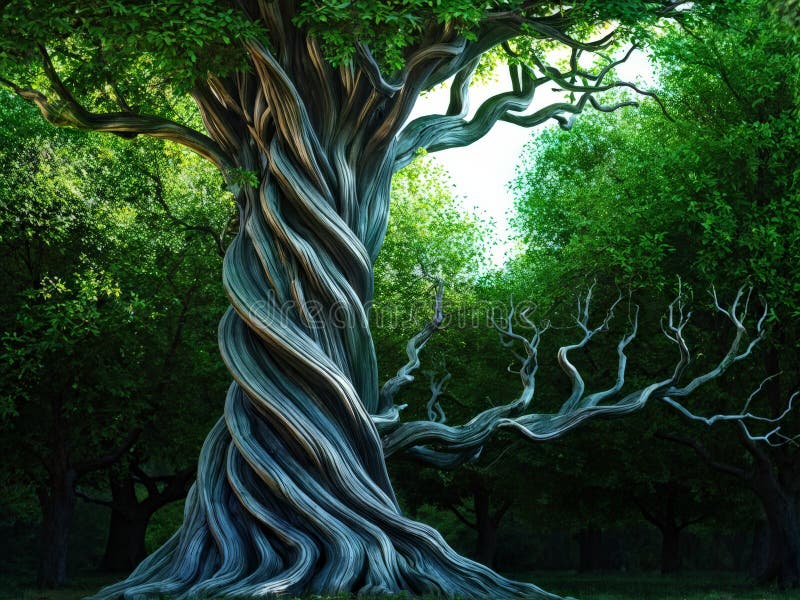 Fantasy Tree. Fantastic Landscape. Fantasy. 3d Illustration Stock ...