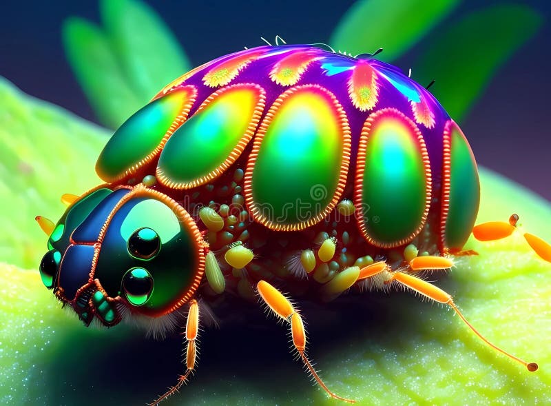 Fantasy Tropical Bug - AI Generated Artwork Stock Illustration ...