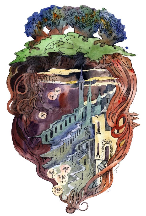 Fantasy Underground Tree Stock Illustrations – 255 Fantasy Underground ...