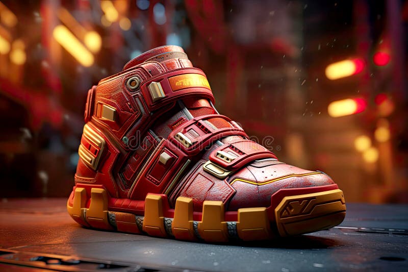 Fantasy Unique Shoes or Sneakers Stock Illustration - Illustration of ...