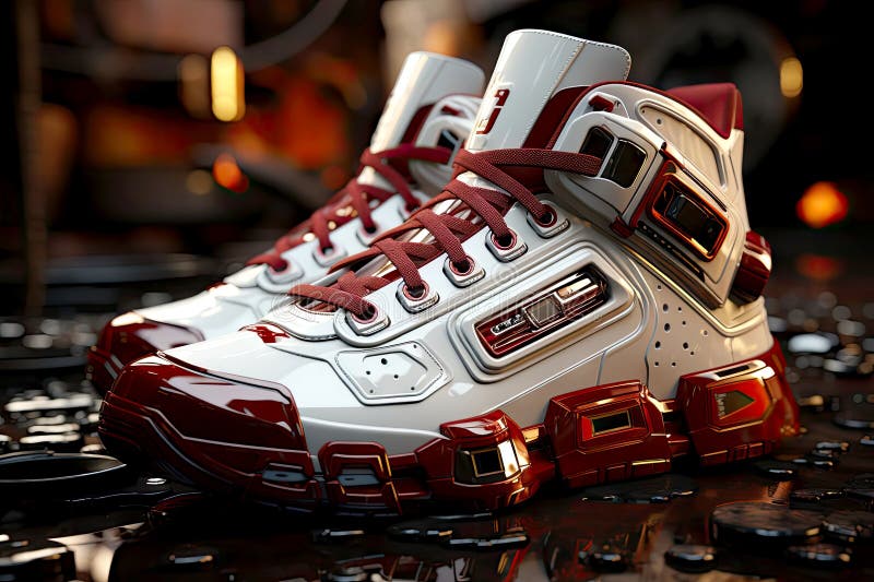 Fantasy Unique Shoes or Sneakers Stock Illustration - Illustration of ...