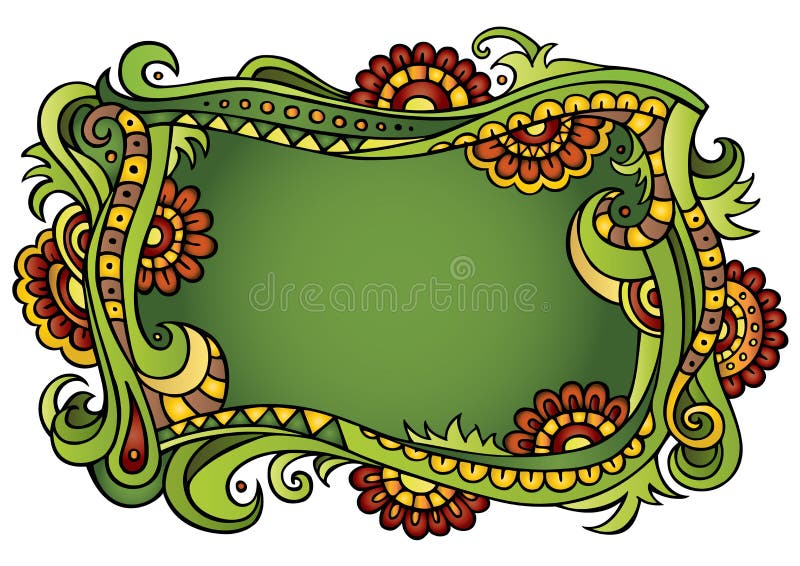 Fantasy vector frame stock vector. Illustration of flavor - 28725464