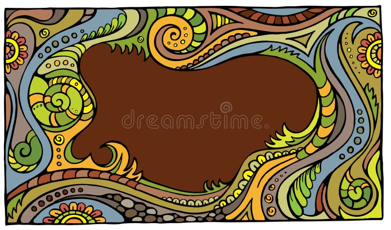 Fantasy Vector Fairy-tale Floral Frame Stock Vector - Illustration of ...