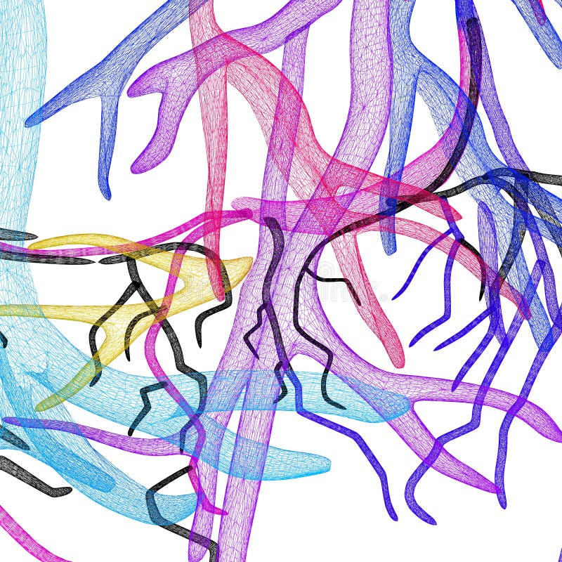 Fantasy Veins. Medical Illustration Stock Illustration - Illustration ...