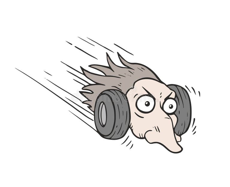 Fantasy Velocity Head Expression Stock Vector - Illustration of ...