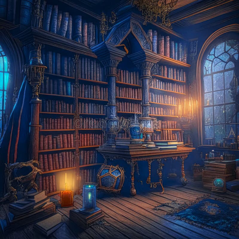 Fantasy Library Wallpaper