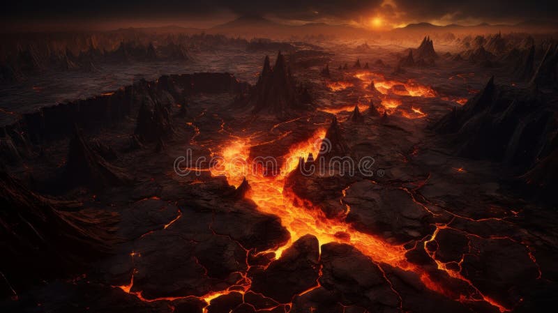 Fantasy Volcano: a Dark and Chaotic Earthcore in Hyperrealistic Detail ...