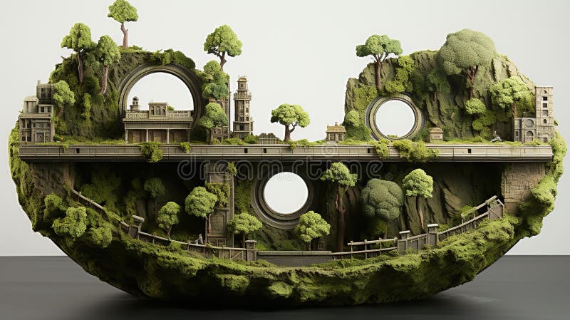 Fantasy Wallpaper of Creative Manipulation Stock Illustration ...